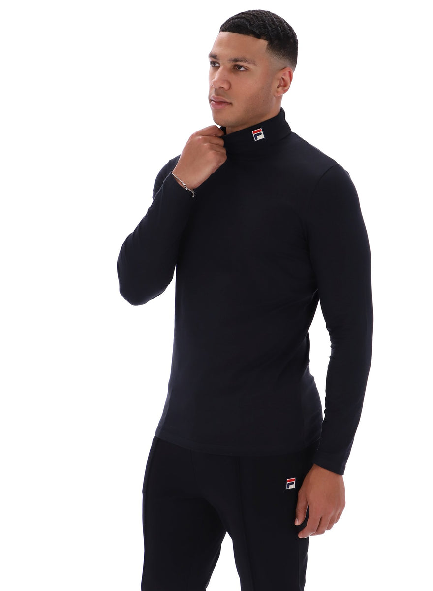 Black 19th Classic Roll Neck Sweater – Fila UK