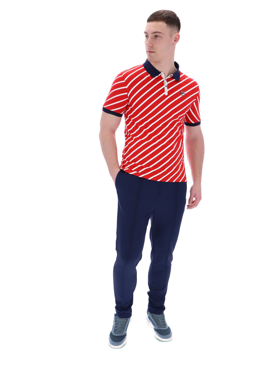 Fila Red Jaye Diagonal Stripe Polo – Fila UK